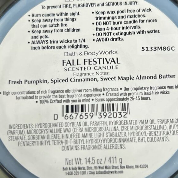 Bath & Body Works | Accents | Bath Body Works Fall Festival Candle ...